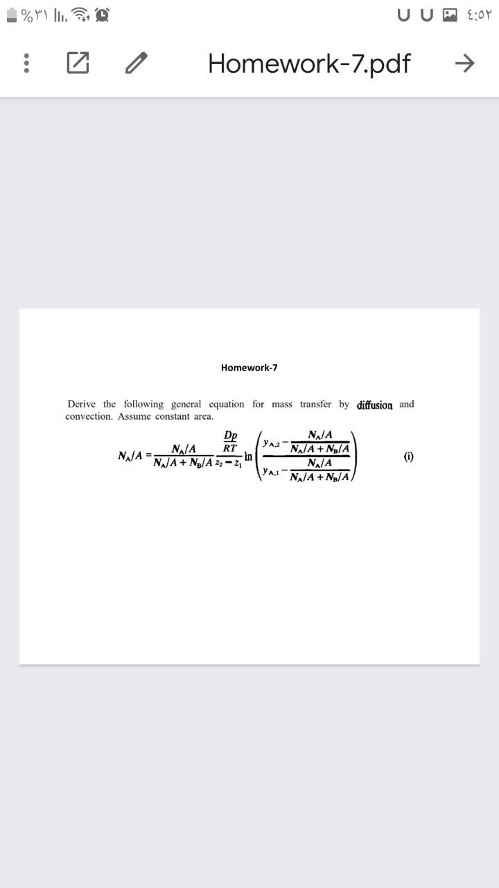 Solved % II. UU 2:01 : Homework-7.pdf Homework-7 Derive the | Chegg.com