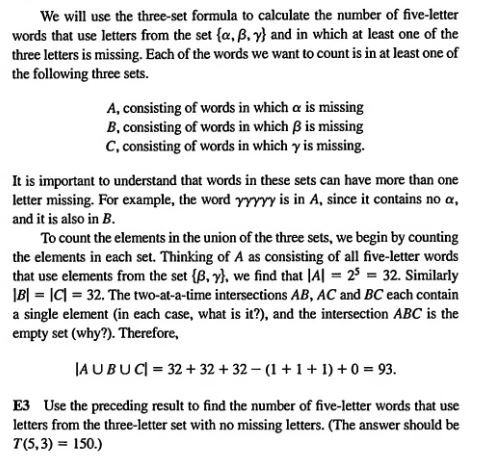Solved We will use the three-set formula to calculate the | Chegg.com