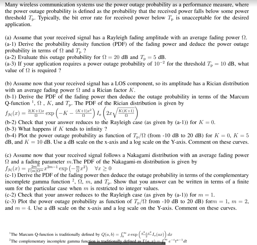 Many wireless communication systems use the power | Chegg.com