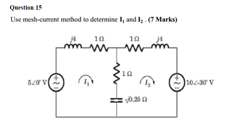 Solved Question 15 Use mesh-current method to determine I, | Chegg.com