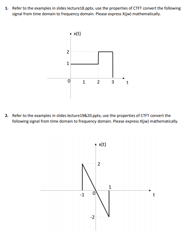 Solved 1. Refer to the examples in slides lecture18.pptx, | Chegg.com