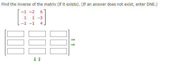 Solved Find the inverse of the matrix (if it exists). (If an | Chegg.com