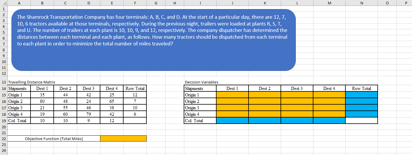 Solved The Shamrock Transportation Company has four | Chegg.com