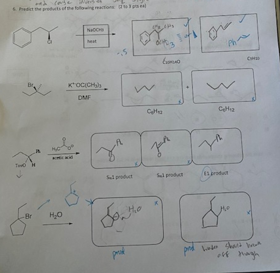 Solved Predict the products of the following reactions: | Chegg.com