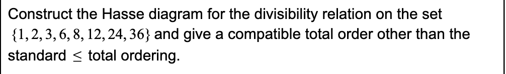 Solved Construct the Hasse diagram for the divisibility | Chegg.com