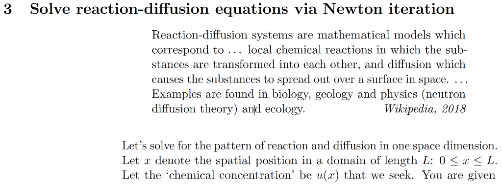 3 Solve reaction-diffusion equations via Newton | Chegg.com