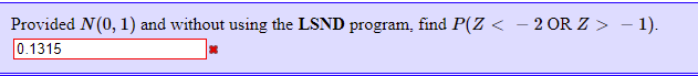 Solved Provided N(0, 1) and without using the LSND program, | Chegg.com