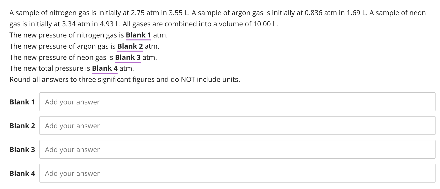 Solved A sample of nitrogen gas is initially at 2.75 atm in | Chegg.com