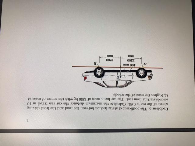 Solved 6 Problem 5: The coefficient of static friction | Chegg.com