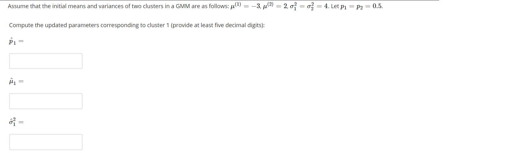 Estimates Of Parameters Of Gmm The Expectation