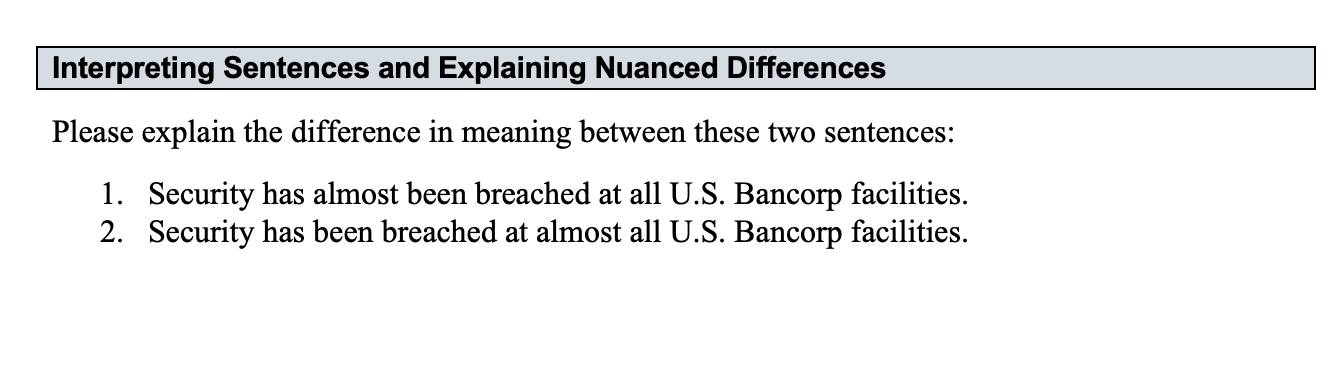 Solved Interpreting Sentences and Explaining Nuanced | Chegg.com