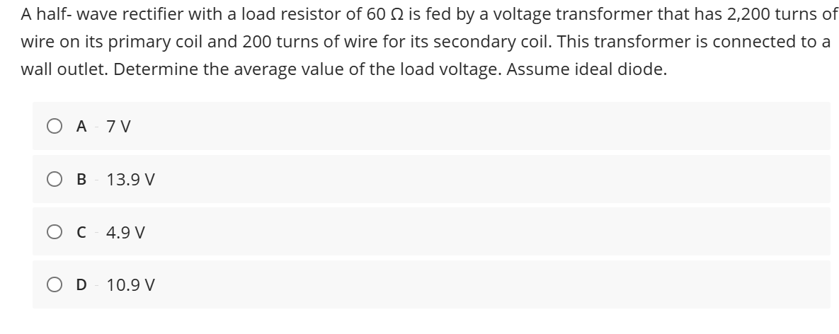 Solved A half- ﻿wave rectifier with a load resistor | Chegg.com