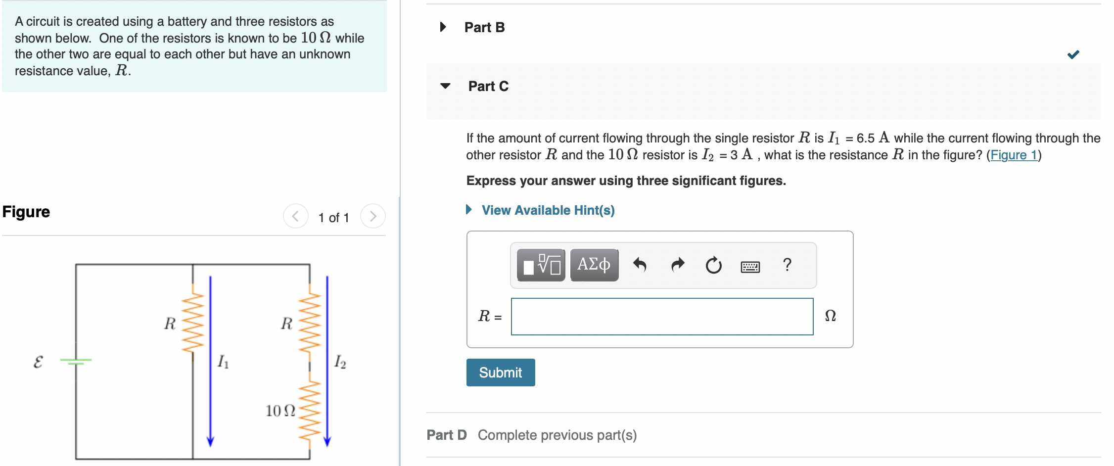 Solved A circuit is created using a battery and three | Chegg.com