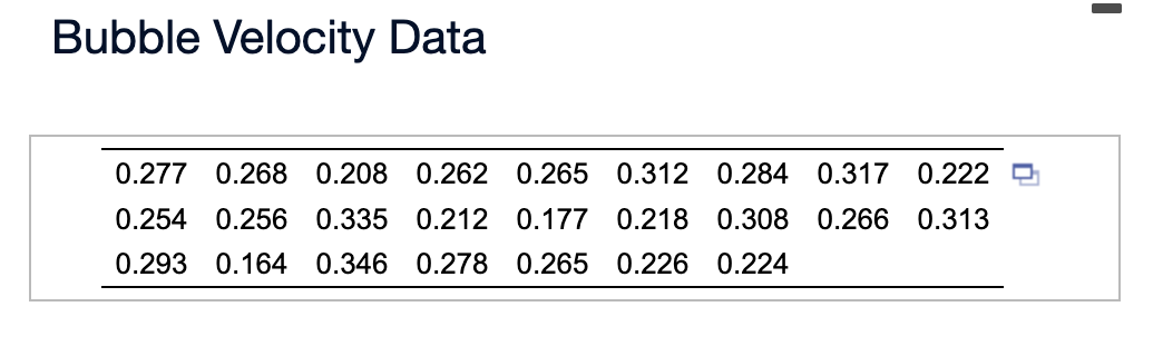 Solved Bubble Velocity DataOne method of purification of | Chegg.com