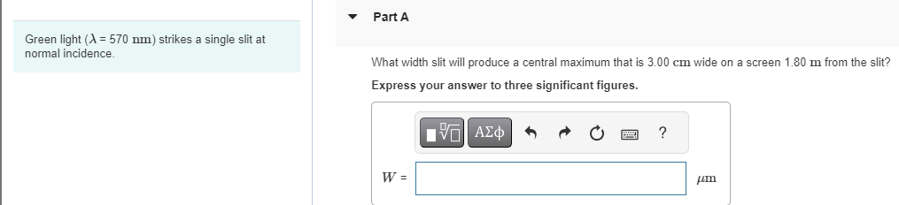 Solved Green light \\( (\\lambda=570 \\mathrm{~nm}) \\) | Chegg.com