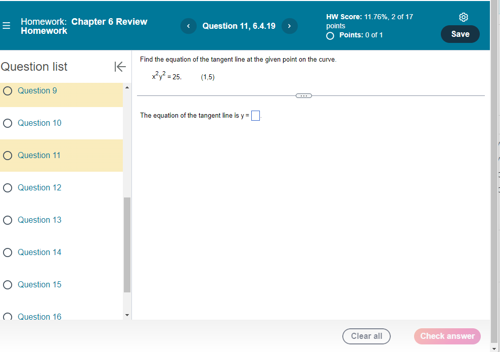 Solved lestion lis Question 9 Find the equation of the | Chegg.com