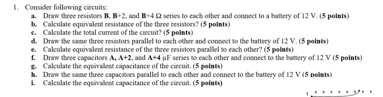 Solved 1. Consider following circuits:﻿﻿﻿Draw three | Chegg.com