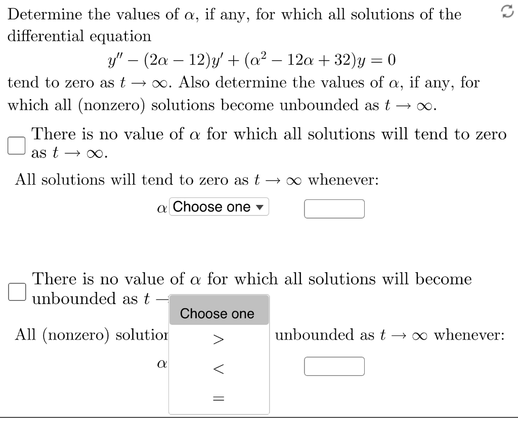 Solved Determine the values of a, if any, for which all | Chegg.com