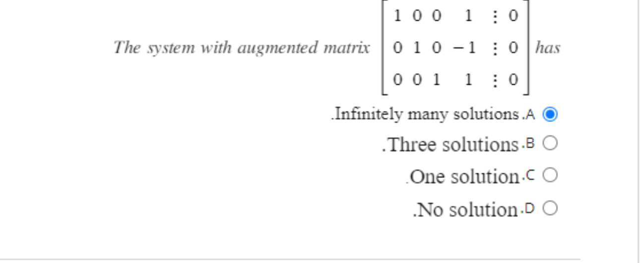 Solved The system with augmented matrix | Chegg.com