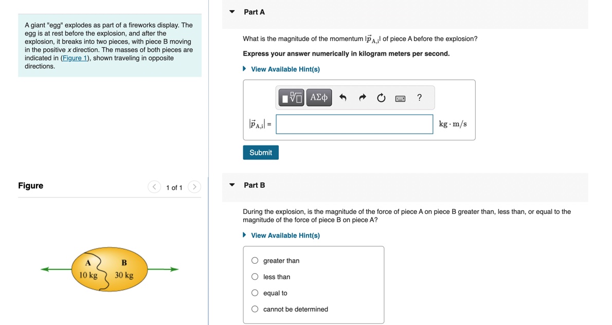 Solved A giant "egg" explodes as part of a fireworks | Chegg.com