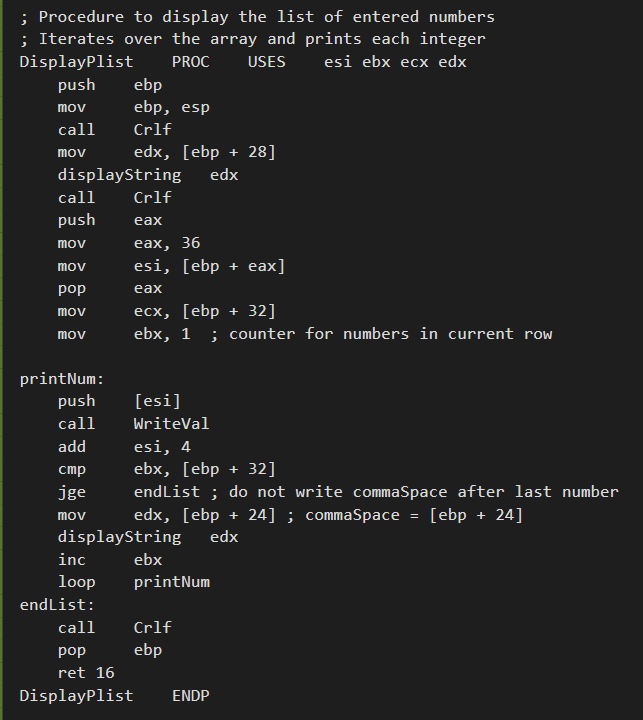 Solved INCLUDE Irvine32.inc ; Macro to get a string input | Chegg.com