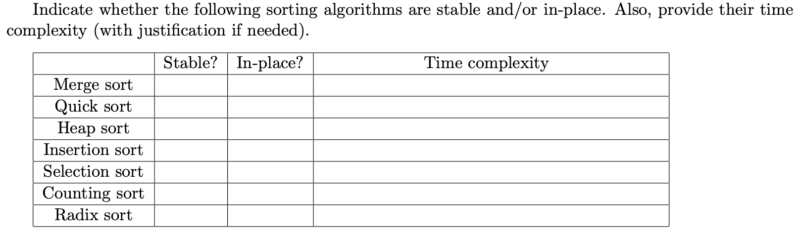 Solved I need help with one Analysis of Algorithms question. | Chegg.com