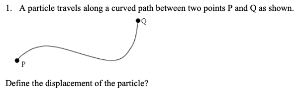 Solved A particle travels along a curved path between two | Chegg.com