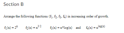 Solved Arrange the following functions (f1,f2,f3,f4) in | Chegg.com