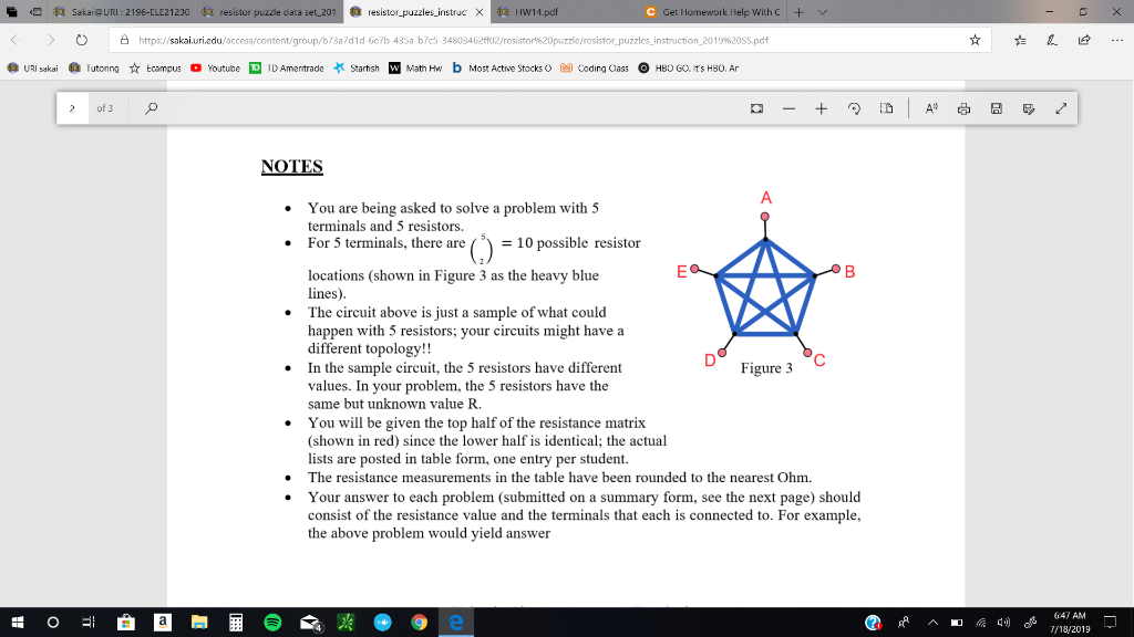 Solved O Sakai GURI: 2196-CLE21230 resistor puzzle data set | Chegg.com