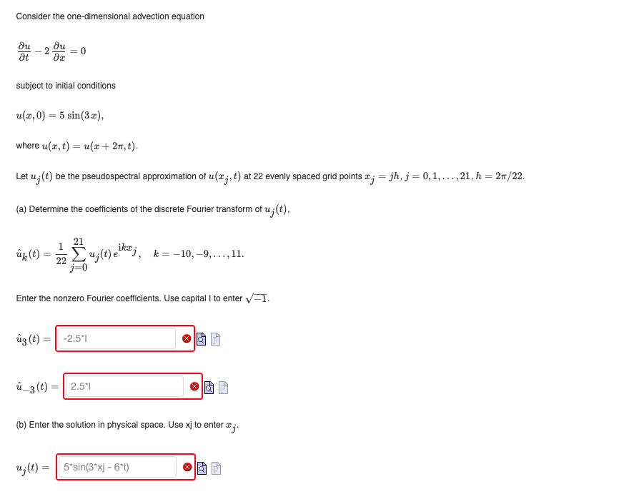 Solved Consider the one-dimensional advection equation | Chegg.com