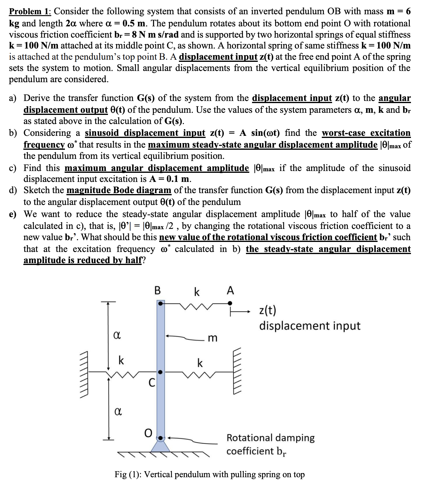 Problem 1: Consider the following system that | Chegg.com
