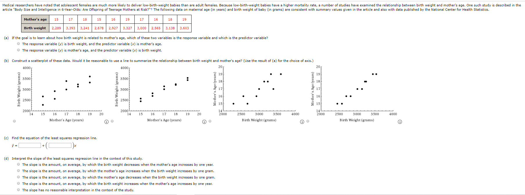 Solved Medical researchers have noted that adolescent | Chegg.com