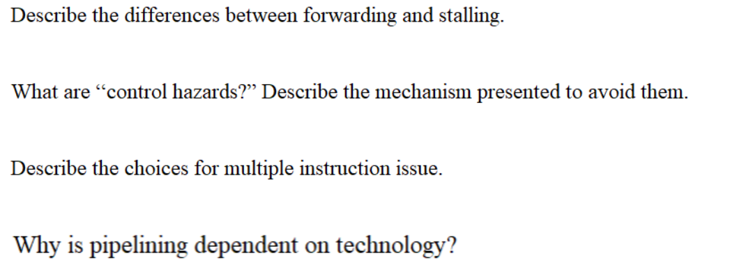 Solved Describe the differences between forwarding and | Chegg.com