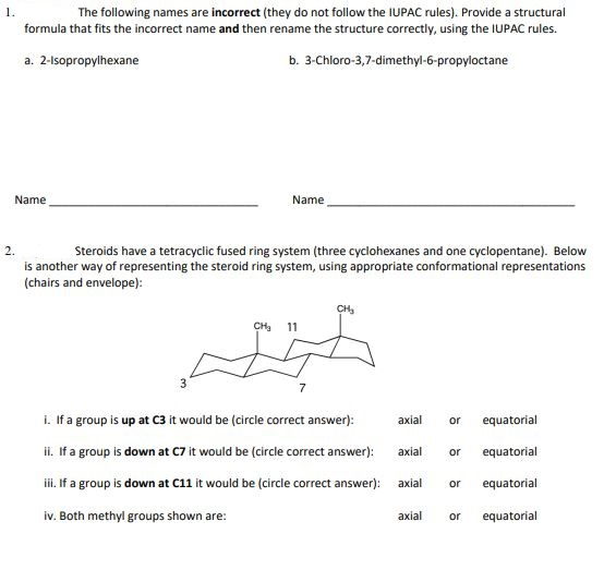 Solved 1. The following names are incorrect (they do not | Chegg.com