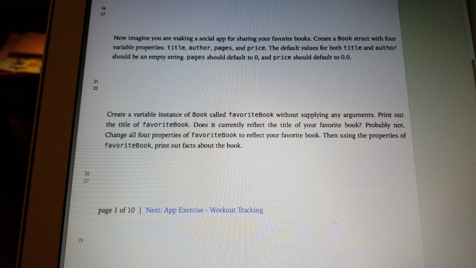 Solved -Working with Swift Structures Task 1: Do | Chegg.com