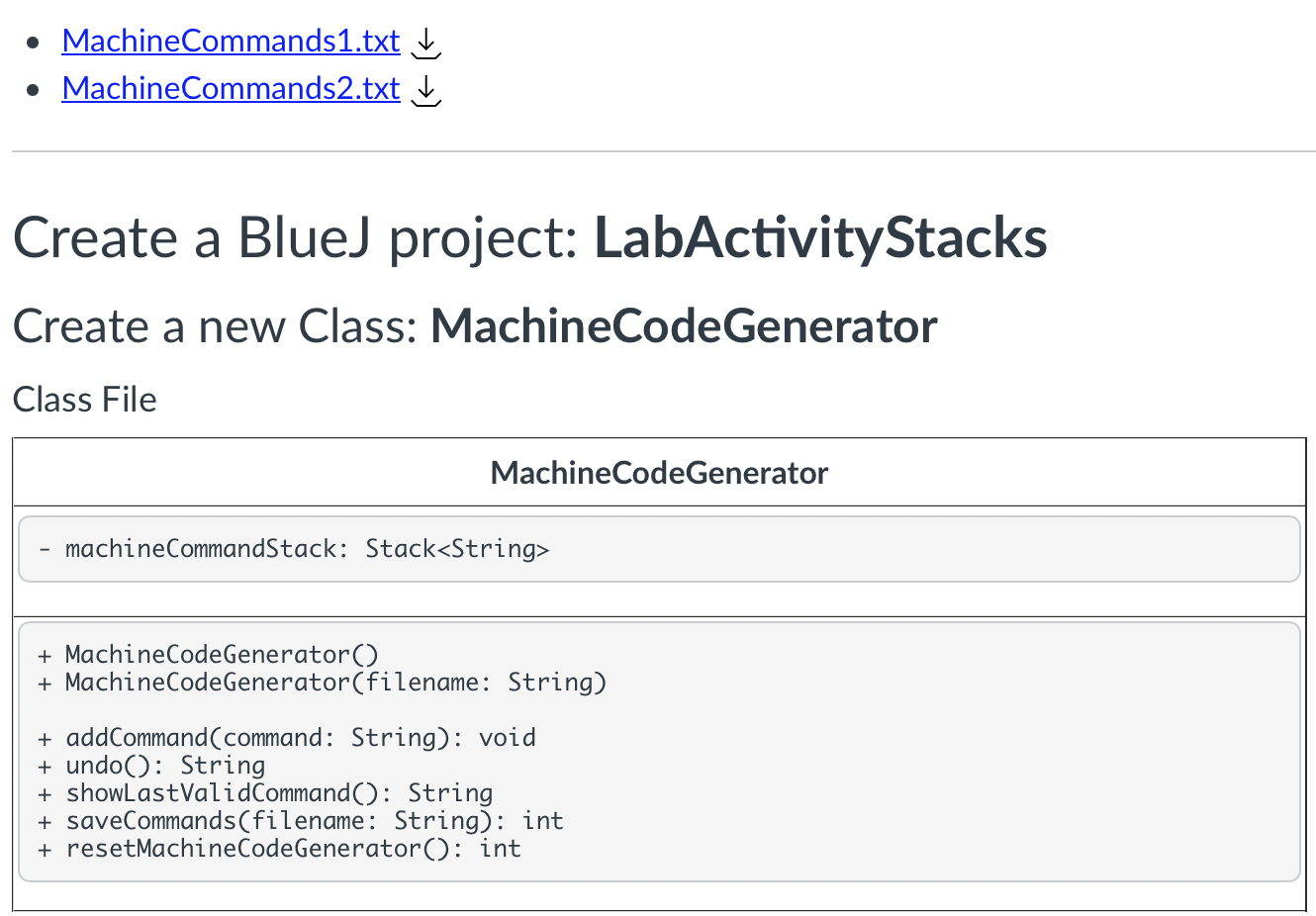 Solved - MachineCommands1.txt ↓ - MachineCommands2.txt ↓ | Chegg.com