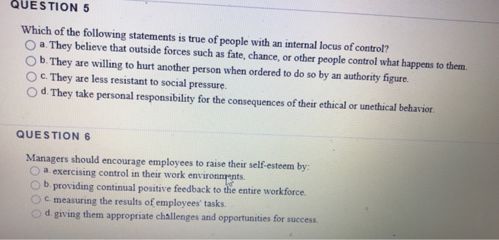 Solved QUESTION 5 Which of the following statements is true | Chegg.com