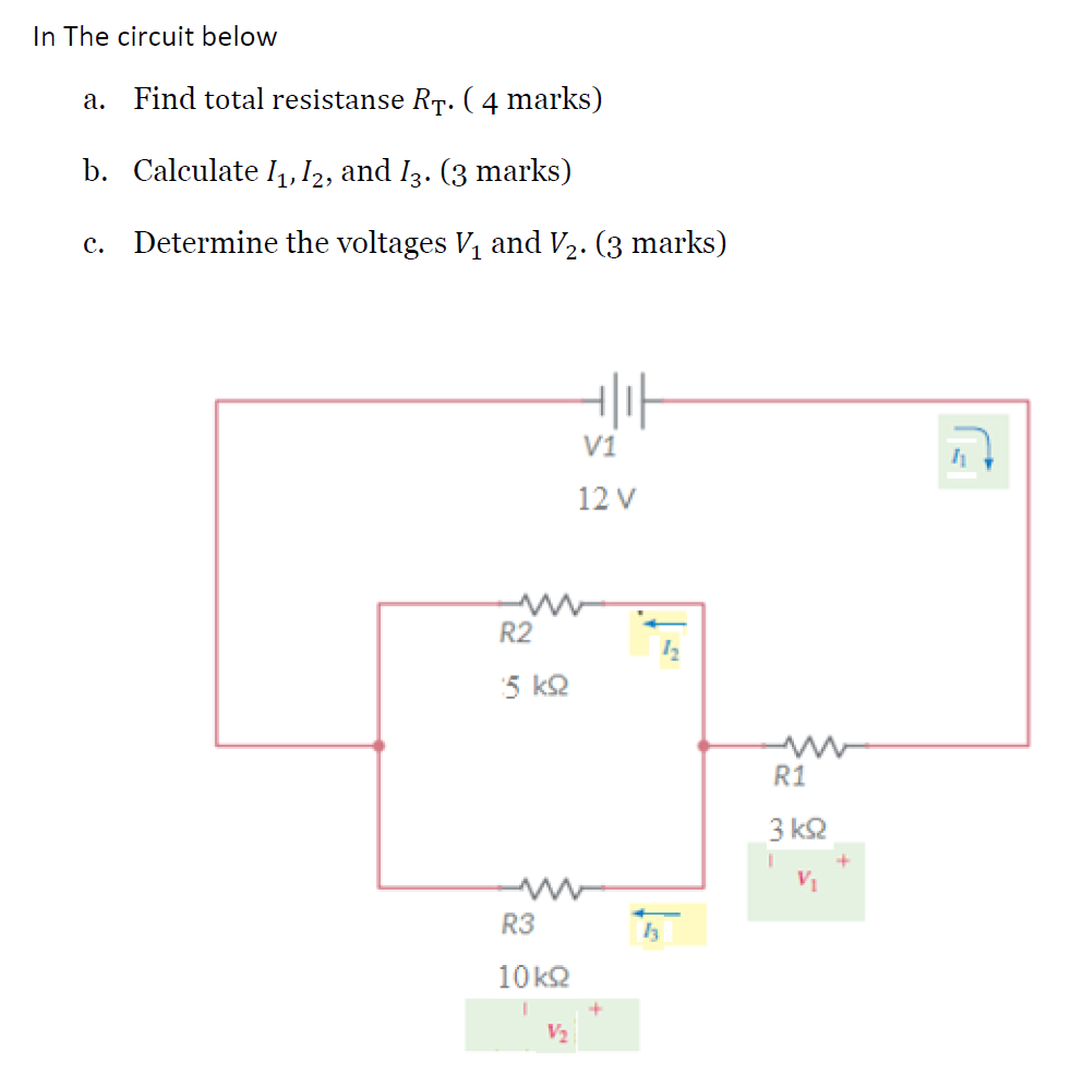 Solved In The circuit below a. Find total resistanse RT. ( 4 | Chegg.com