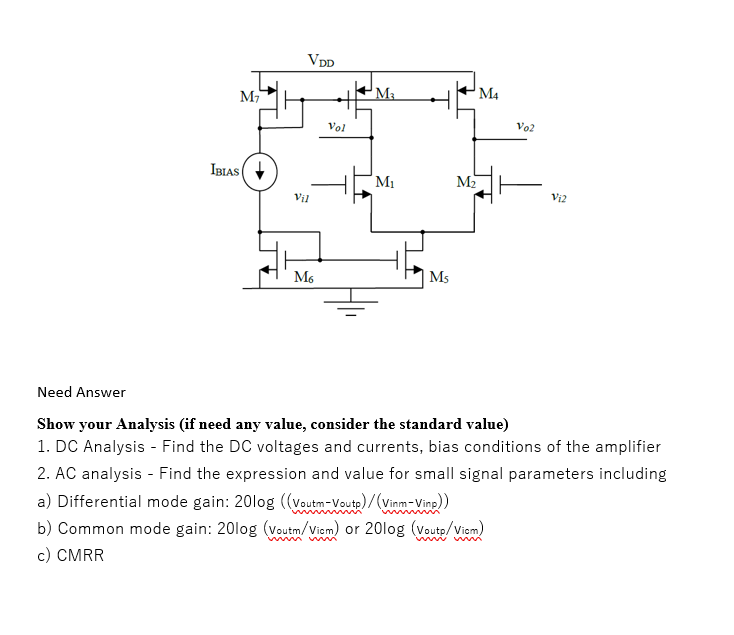 Design Specifications: Technology: AMI 0.6u 5V CMOS | Chegg.com