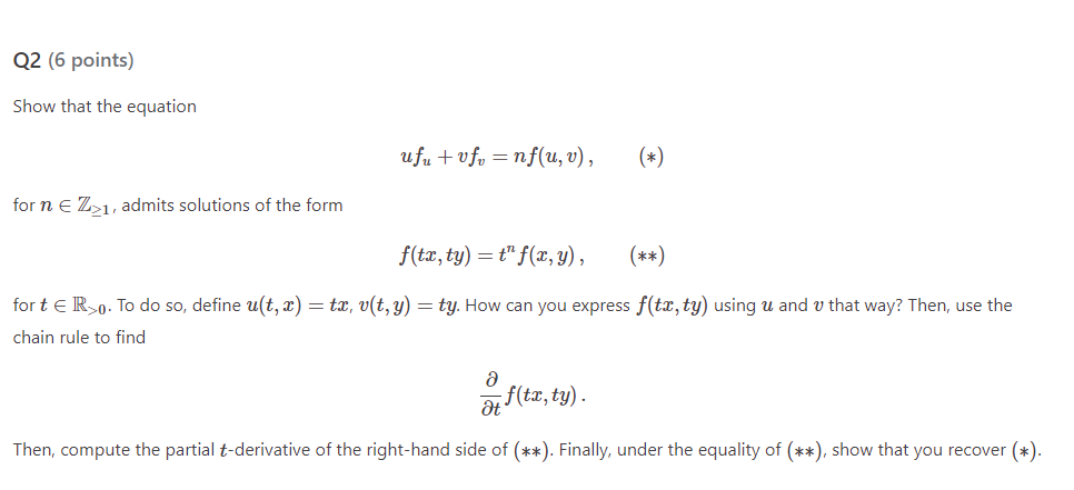 Solved Q2 (6 ﻿points)Show that the | Chegg.com
