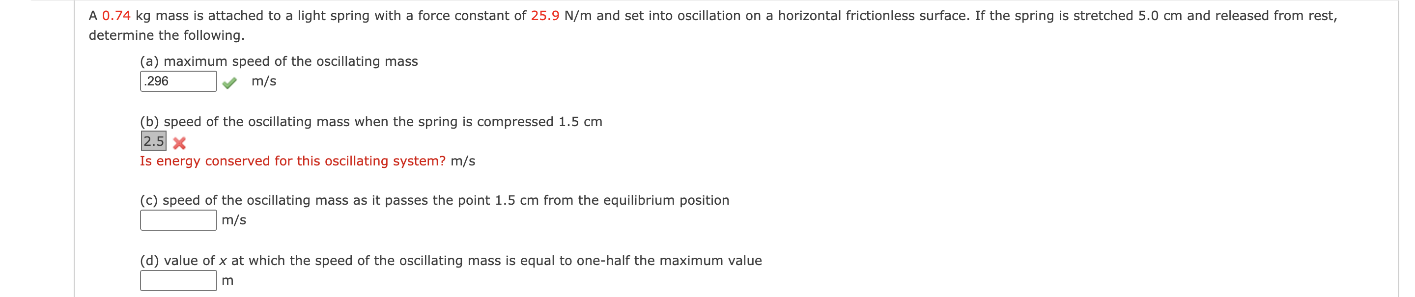 Solved determine the following. (a) maximum speed of the | Chegg.com