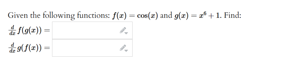 Solved Given the following functions: f(x)=cos(x) and | Chegg.com