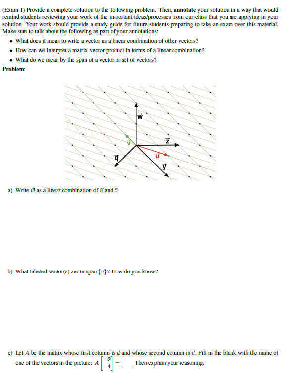Solved (Exam 1) Provide a complete solution to the following | Chegg.com