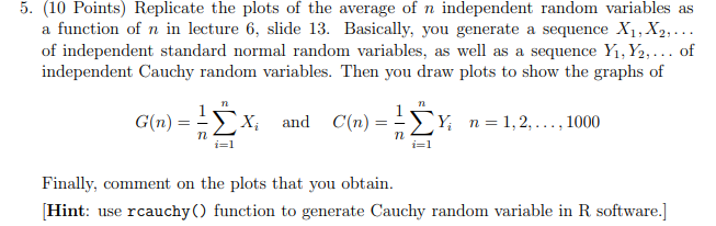 Solved 5. (10 Points) Replicate the plots of the average of | Chegg.com