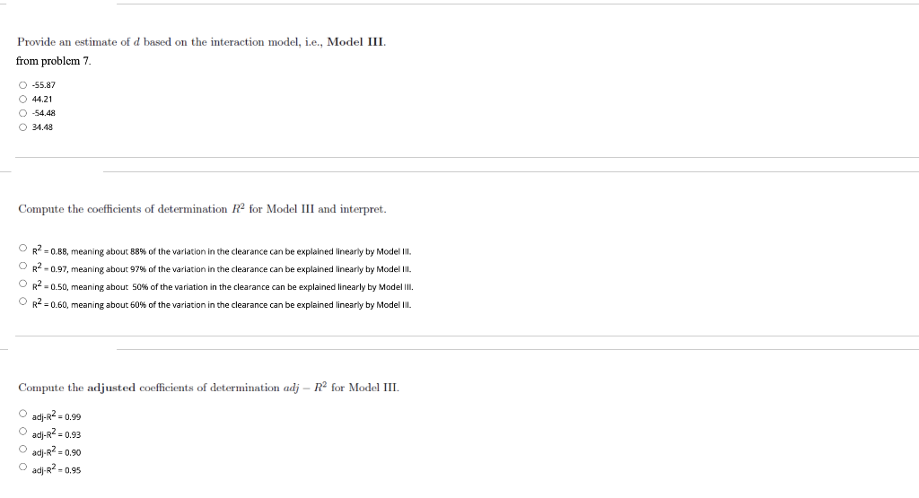 Solved QUESTION 7 Part (III) Model Interpretation The | Chegg.com
