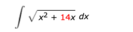 Solved / x2 + 14x dx | Chegg.com