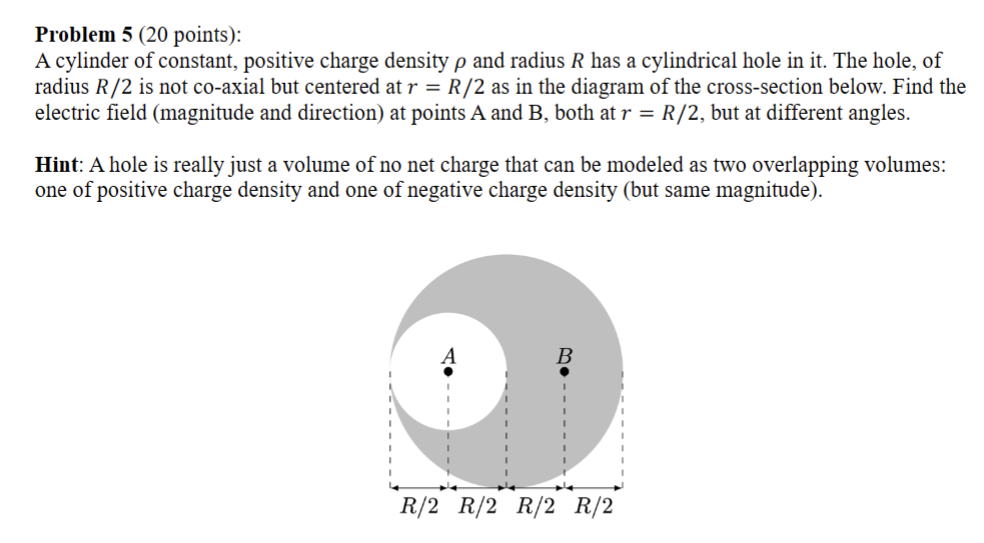 Solved Problem 5 (20 points): A cylinder of constant, | Chegg.com