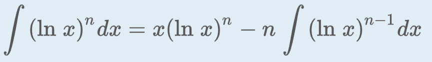 Solved ∫(lnx)ndx=x(lnx)n−n∫(lnx)n−1dx | Chegg.com