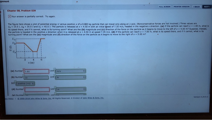 Solved gnment Chapter 08, Problem 039 2 Your answer is | Chegg.com
