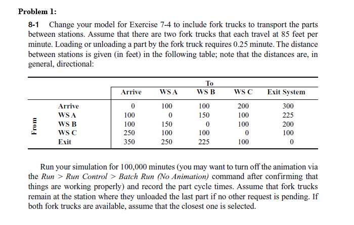 Solved 8-1 Change your model for Exercise 7-4 to include | Chegg.com